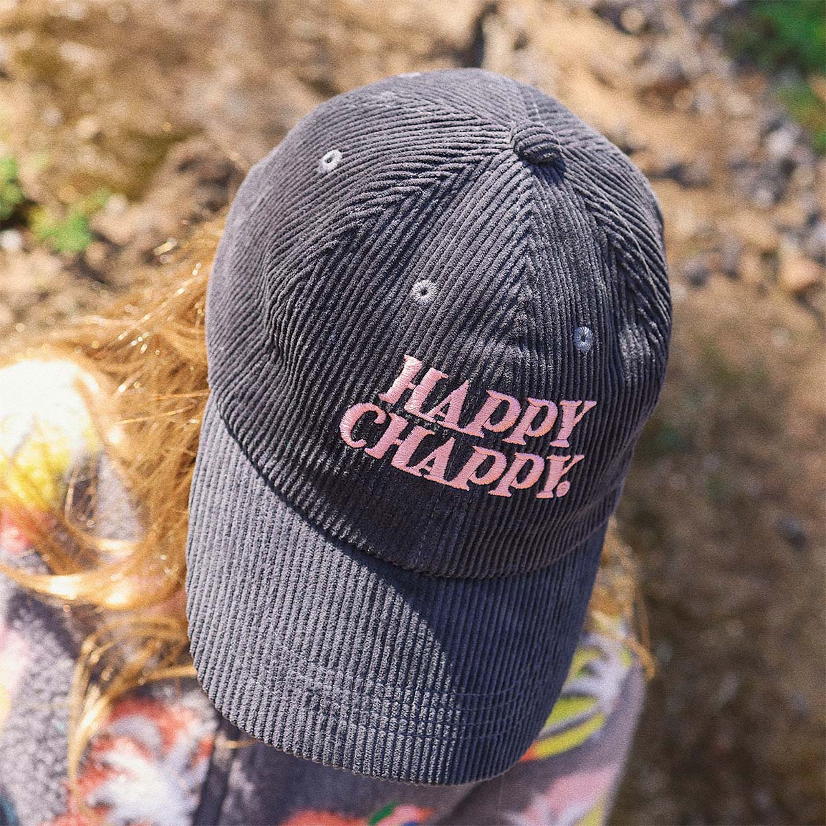Kids Happy Chappy Cord Cap in Carbon – Skwosh Aussie Style