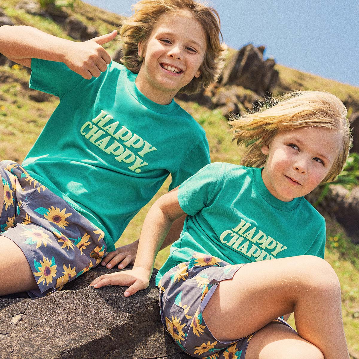 Happy Chappy Teen Regular Tee in Green | Sizes 8-14yrs