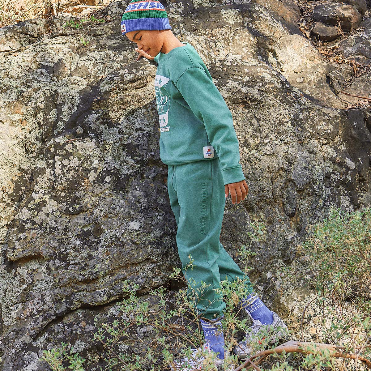 Kids Sweat Pant in Alpine – Bright Green Winter Fun | Skwosh